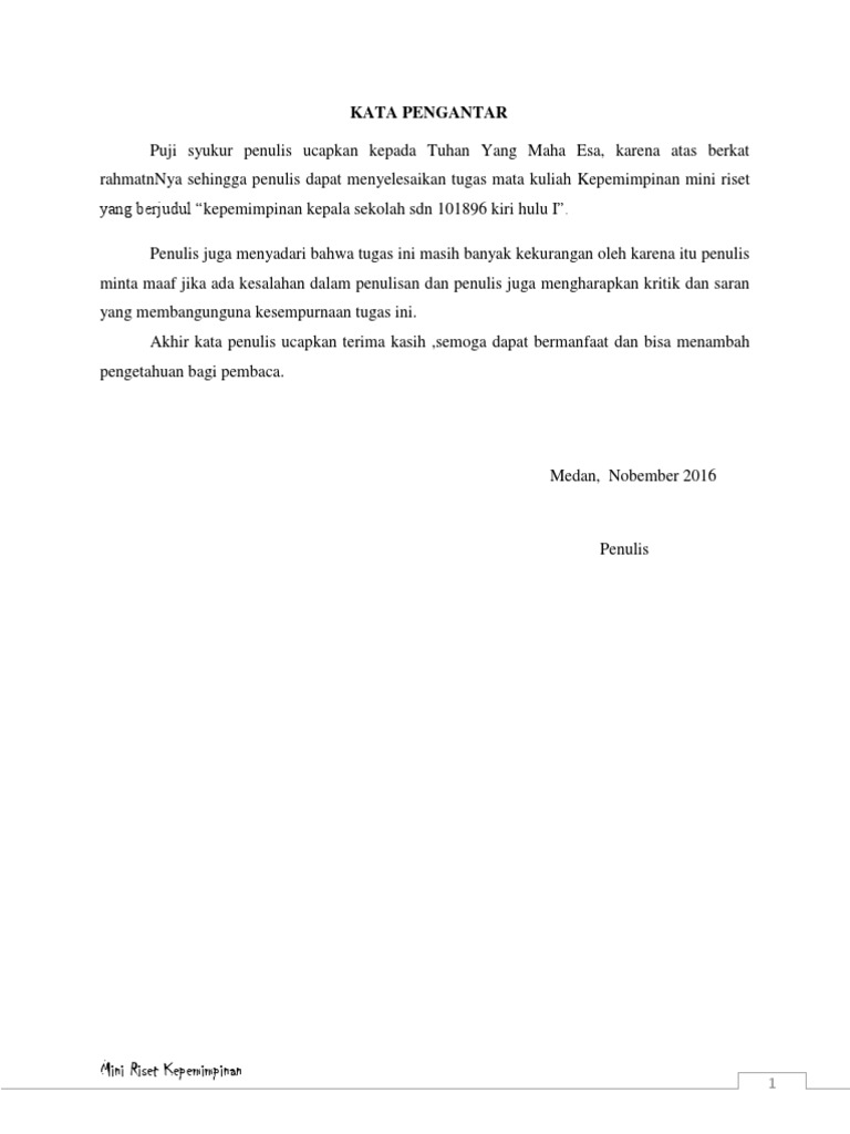 Mini Riset Kepemimpinan | PDF