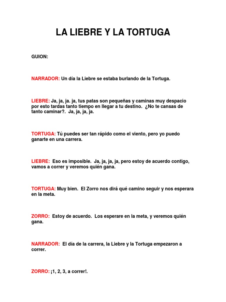 La Liebre y La Tortuga