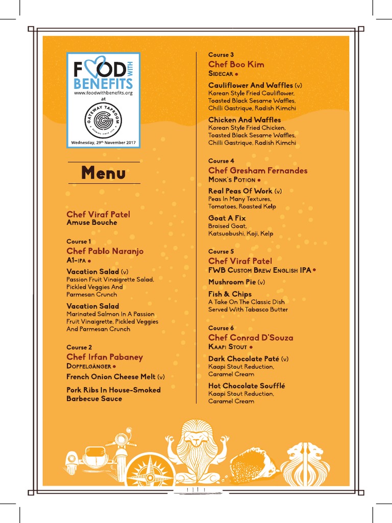 FWB Gateway Menu A4 Withoutlogo | PDF
