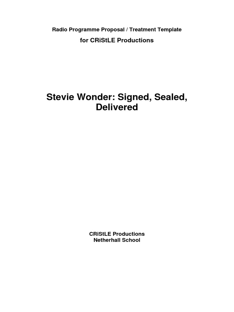 Radio Programme Proposal 2. | PDF | Documentary Film | Leisure