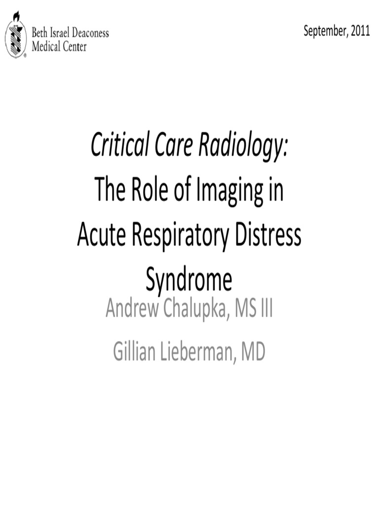 Critical Care Radiology in ARDS | PDF | Lung | Ct Scan