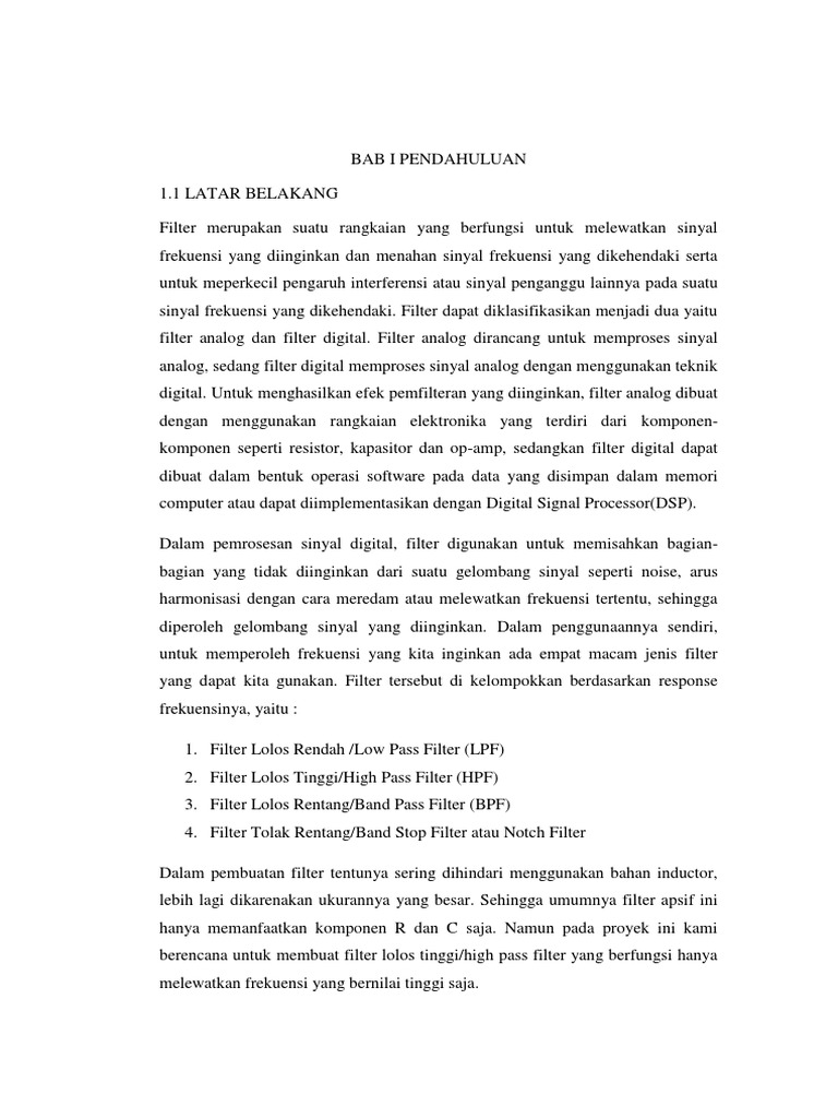 Memahami Filter Digital | PDF