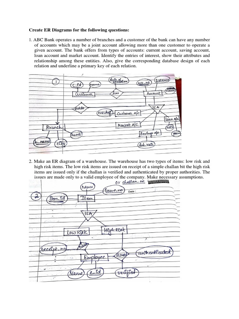 Create ER Diagrams | PDF | Auction | Banks
