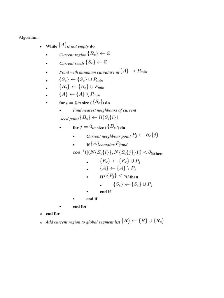 While Is Not Empty Do Current Region Current Seeds Point With Minimum Curvature In Pdf