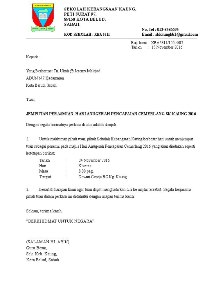 Surat Jemputan Yb | PDF