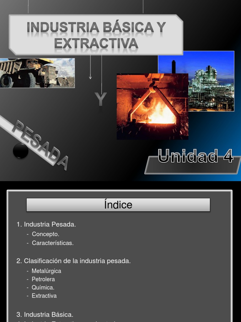 Industria Basica y Extractiva | PDF | Industria pesada | Industria ...