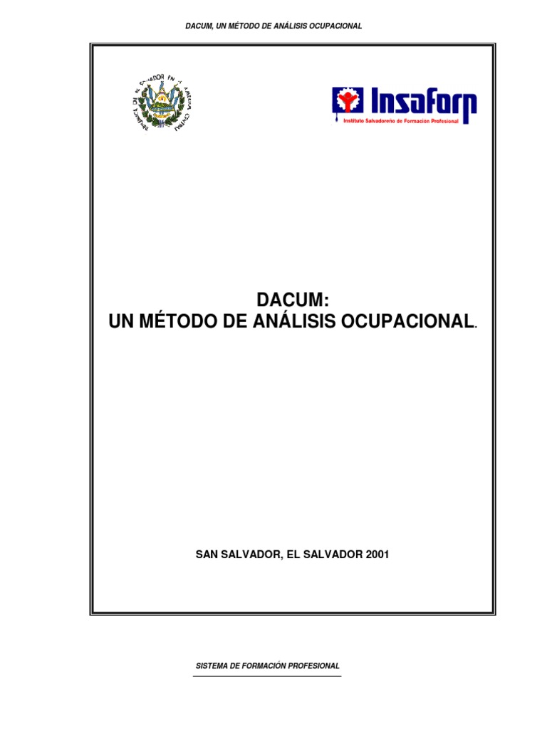 Dacum PDF | PDF | Cuestionario | Aprendizaje