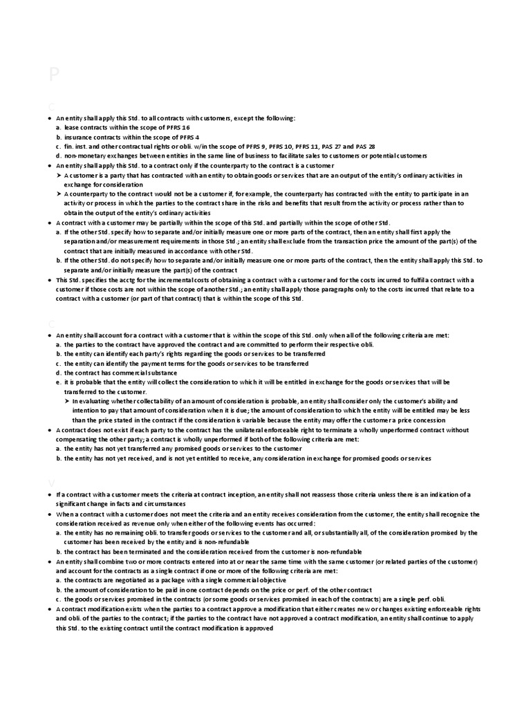 PFRS 15 | Financial Transaction | Consideration