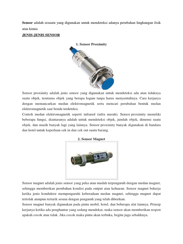 Sensor Adalah Sesuatu Yang Digunakan Untuk Mendeteksi Adanya Perubahan ...