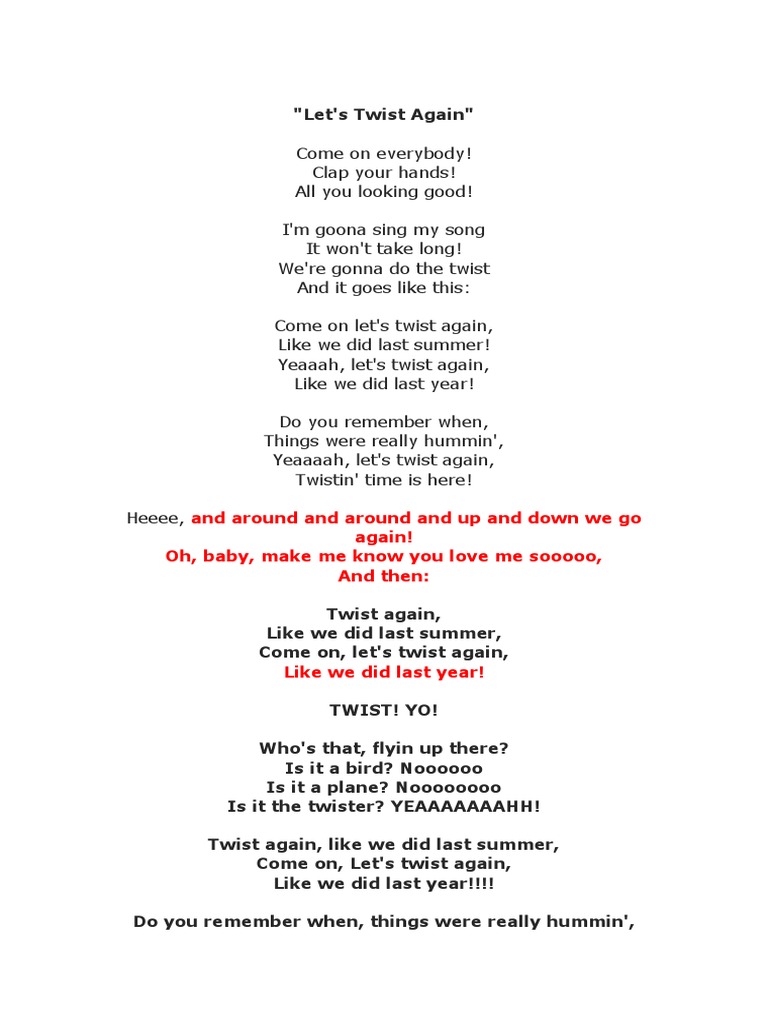 Let's Twist Again | PDF