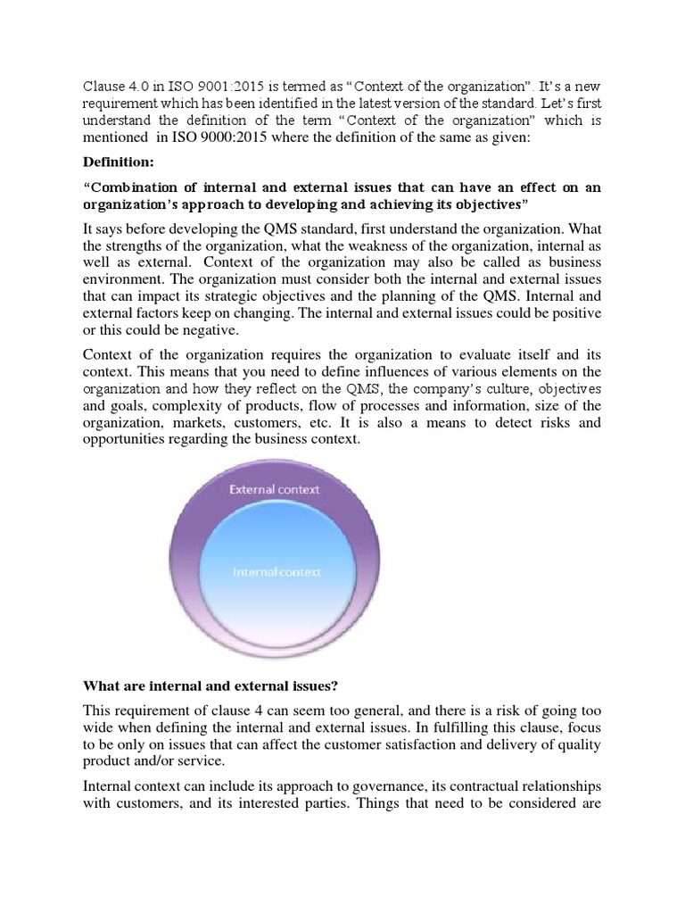 Definition: "Combination of Internal and External Issues That Can Have ...