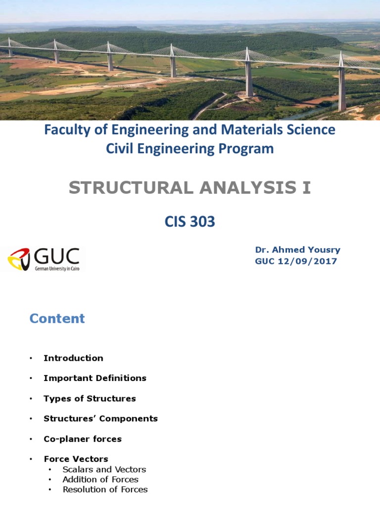 Lecture 1 CIS303 17 | PDF | Euclidean Vector | Truss