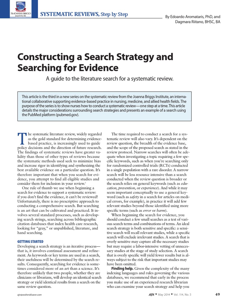 Systematic Review Search Strategies | PDF | Systematic Review | Pub Med
