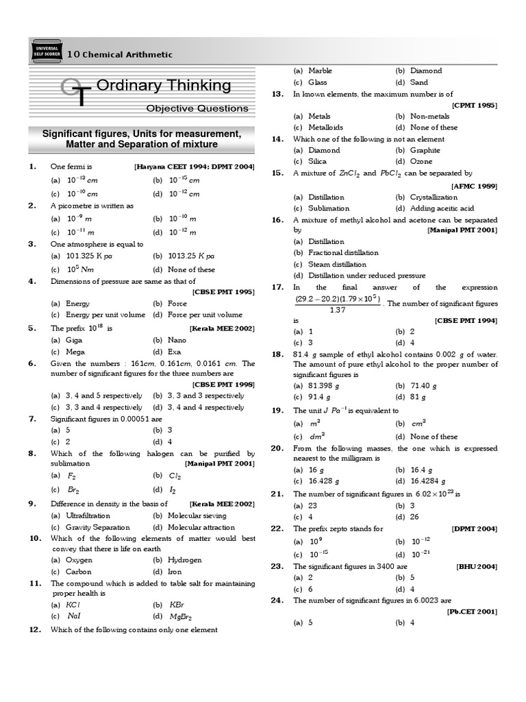 11th Sci Solved Short Questions With Solutions | PDF | Mole (Unit) | Carbon