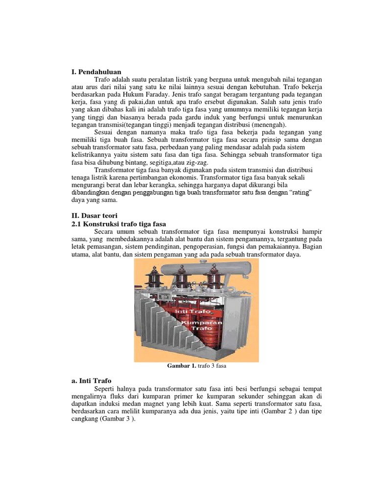 Makalah Tentang Transformator 3 Fasa | PDF | Sains & Matematika