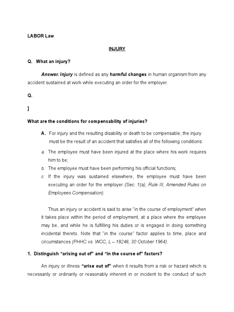 Labor Law Notes | PDF | Damages | Employment