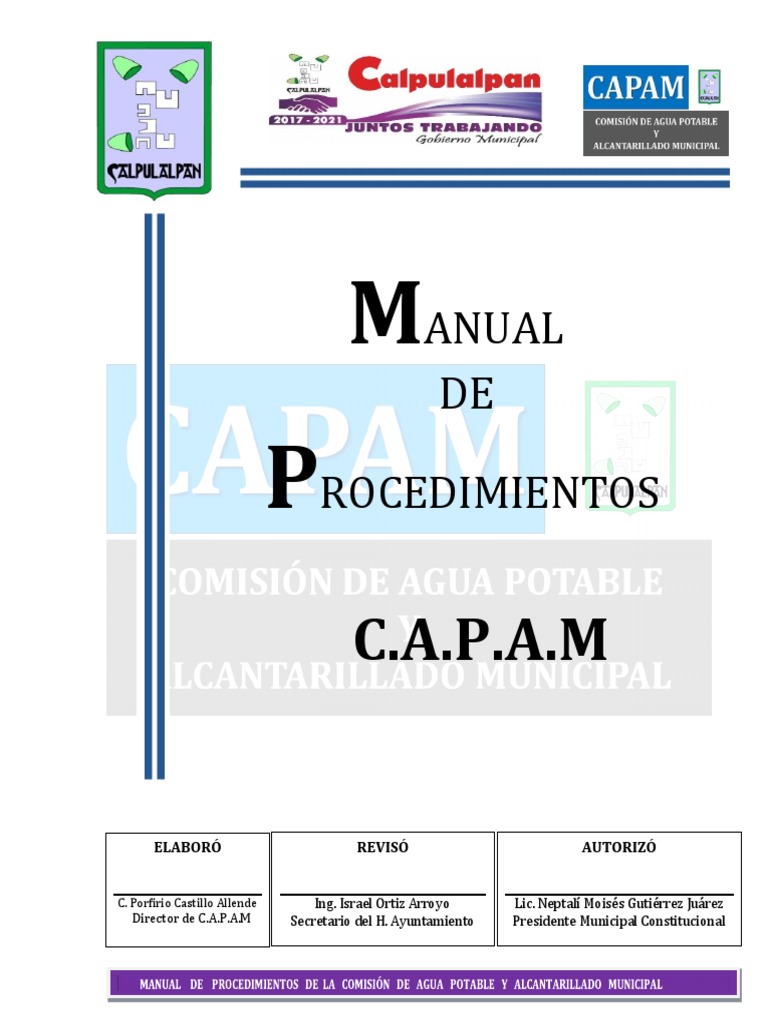 Manual de Procedimientos CAPAM 2017-2021 Definitivo | PDF | Bienestar ...