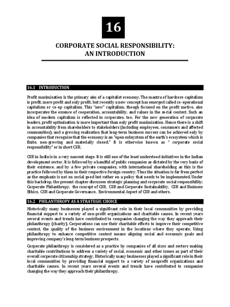 CSR-An Introduction | PDF | Corporate Social Responsibility ...