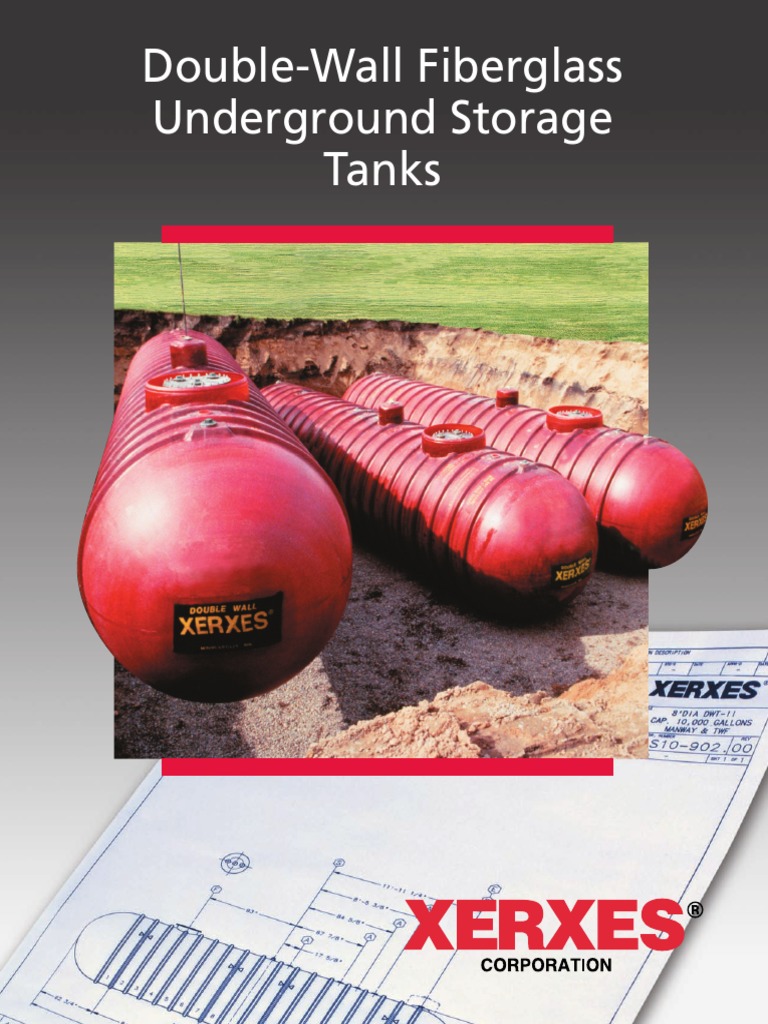 Xerxes Corporation Doublewall Fiberglass Tank Pipeline Durable