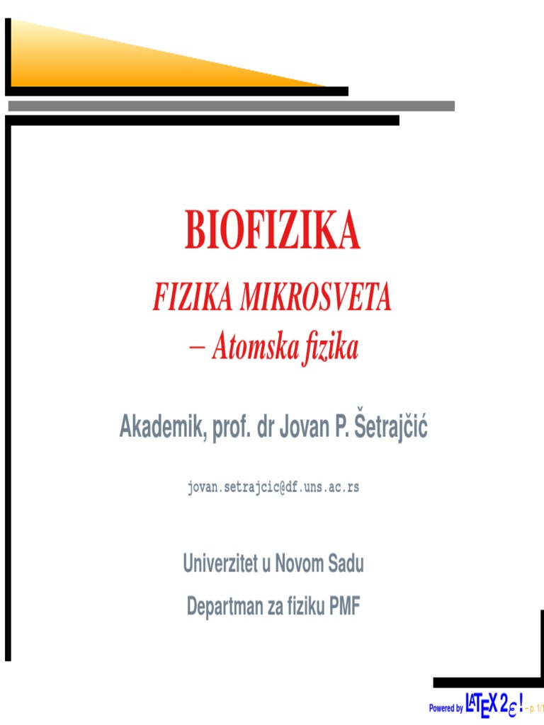 7 1 Biofizika Atomska | PDF