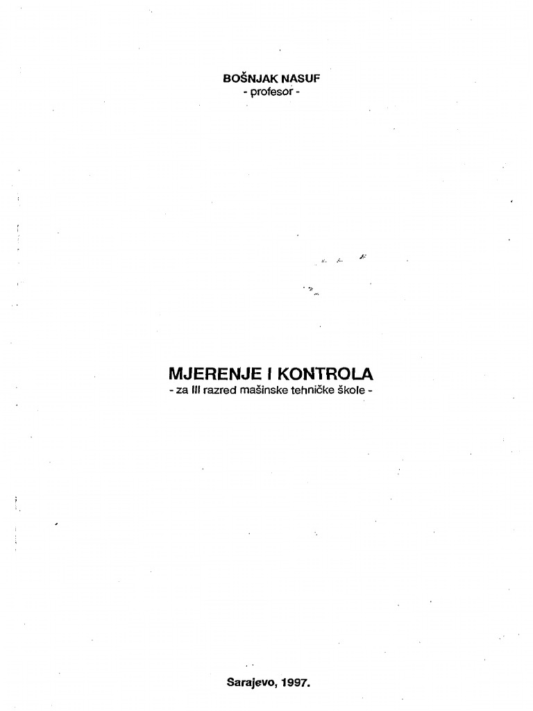 Mjerenje I Kontrola | PDF