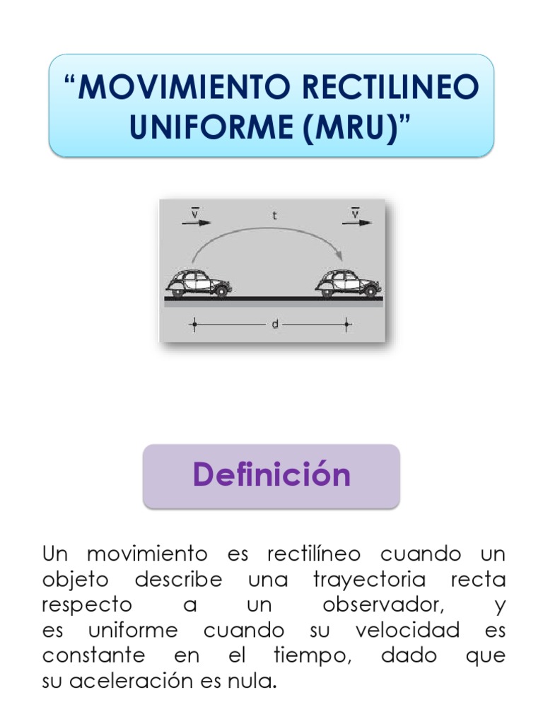 Movimiento rectilíneo uniforme: definición, características, fórmulas y ...