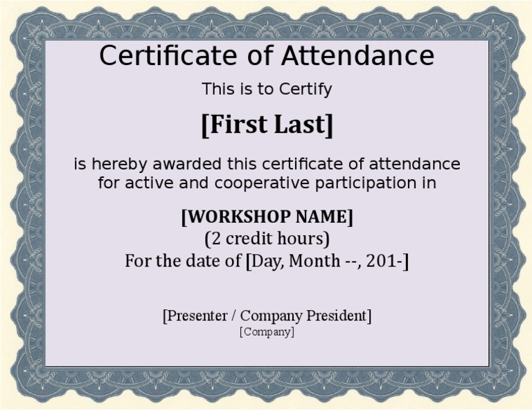 Certificate Template (Blank) | PDF