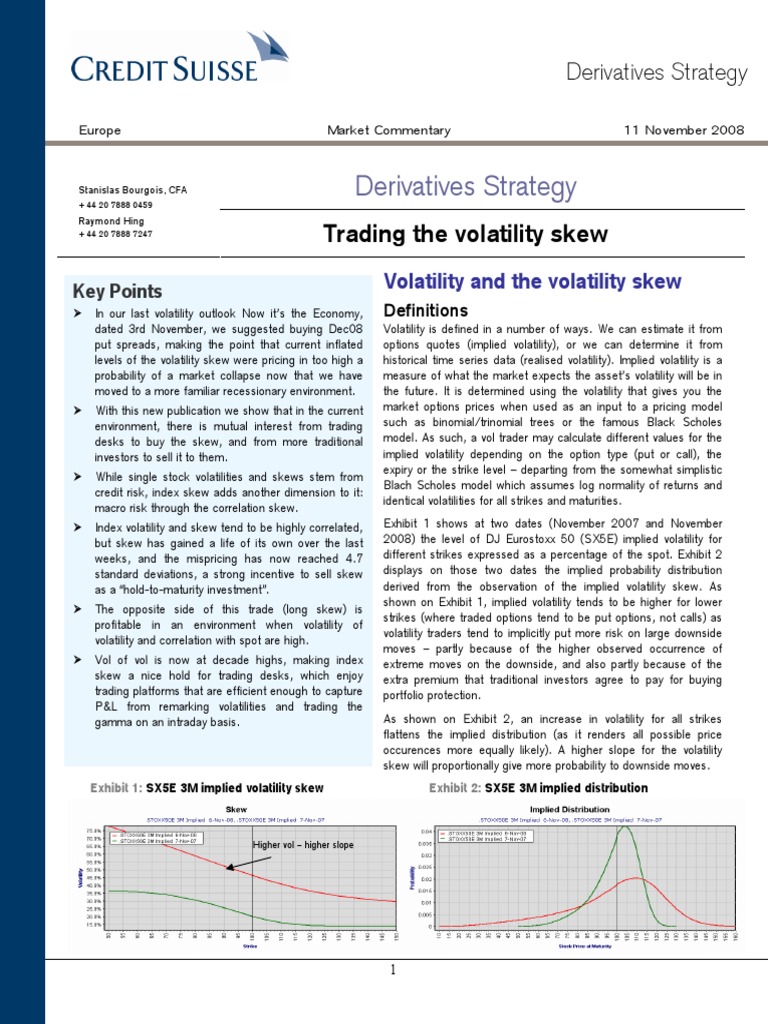 Trading the Volatility Skew | PDF | Greeks (Finance) | Option (Finance)