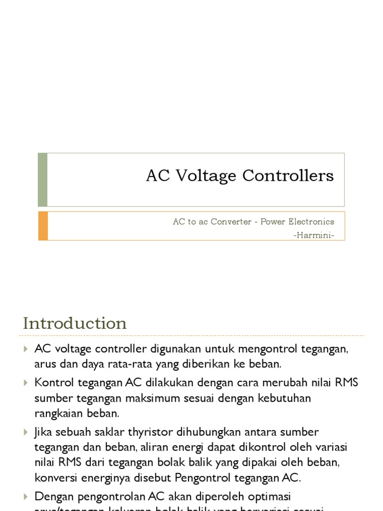 AC Voltage Controllers | PDF