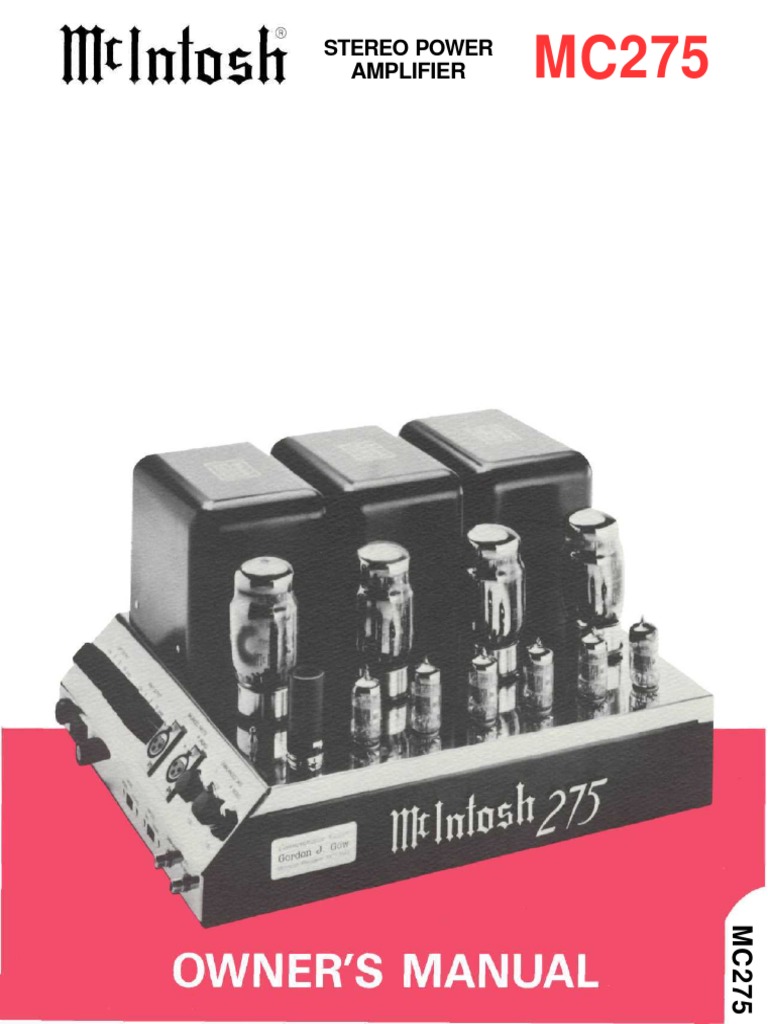 Mc275ce Own | PDF | Amplifier | Vacuum Tube