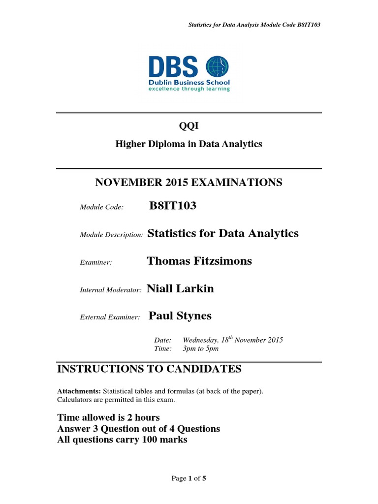 Statistics Exam | Download Free PDF | Null Hypothesis | Statistics