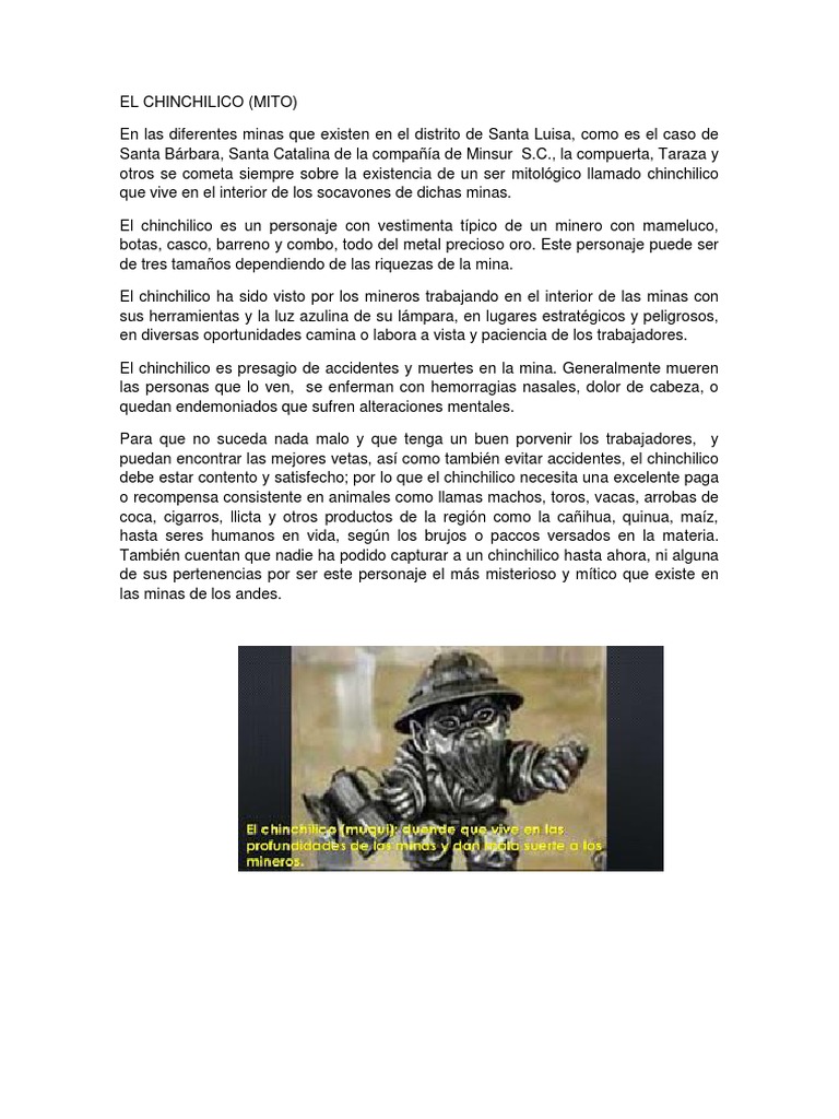 Leyenda del Chinchilico Minero | PDF | Bailes