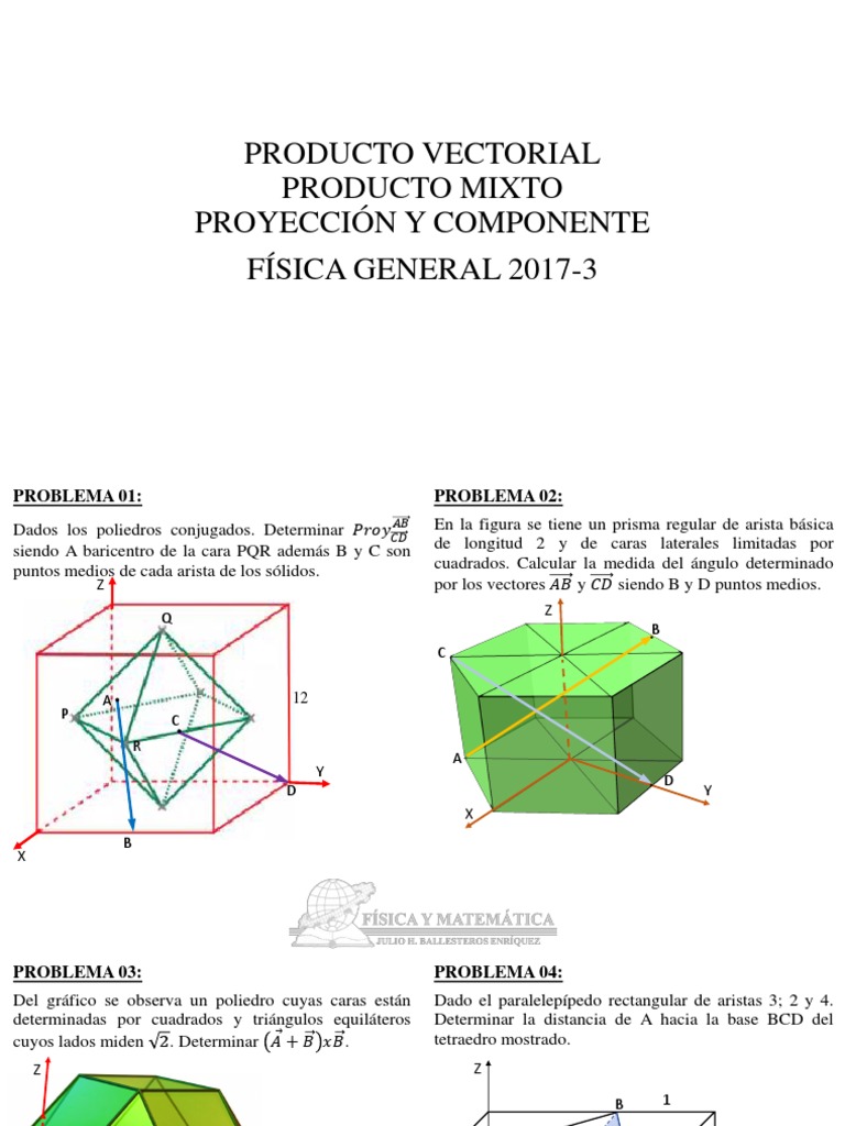 Producto Vectorial | PDF | Vector Euclidiano | Tetraedro