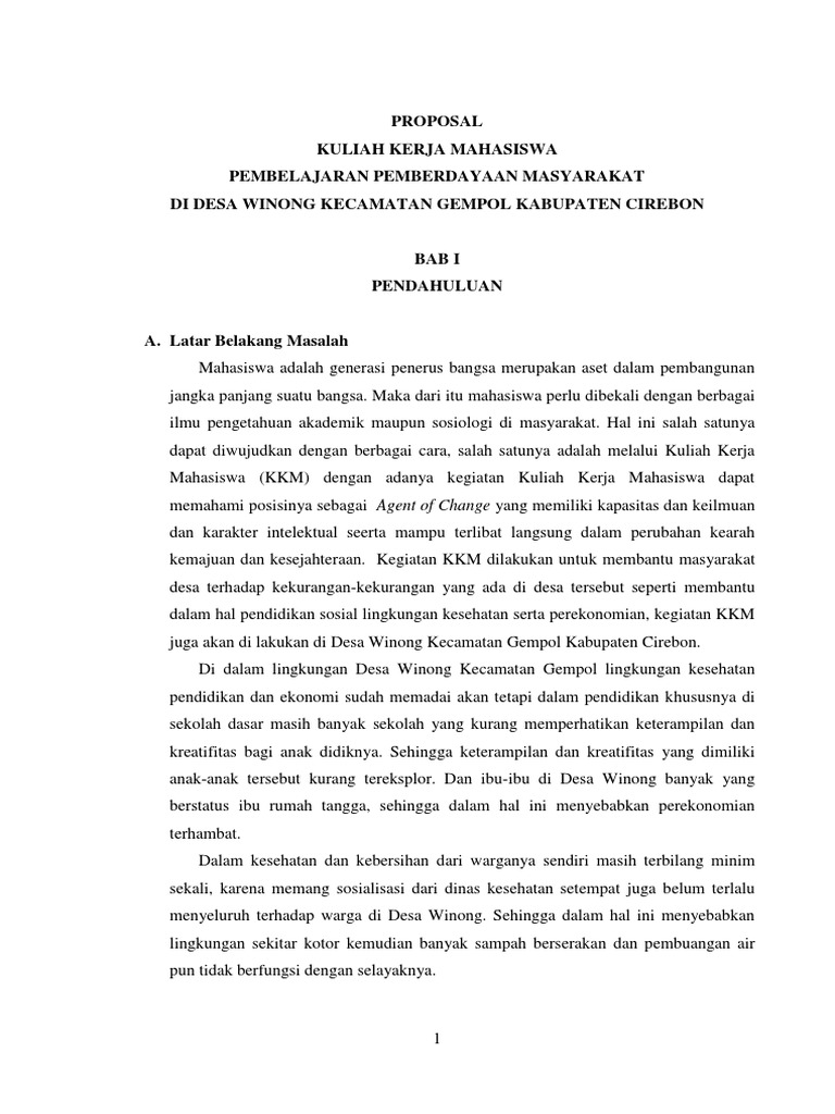 Proposal KKM Siska | PDF