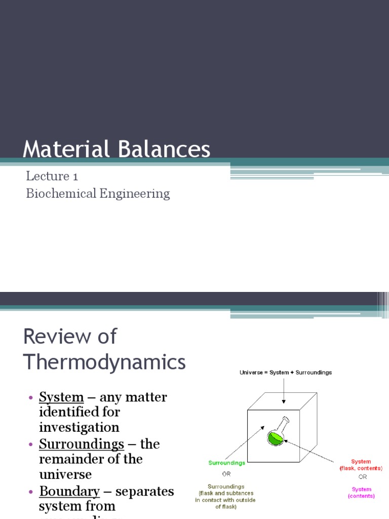 Material Balances in Biochemical Engineering | PDF | Filtration | Chemistry