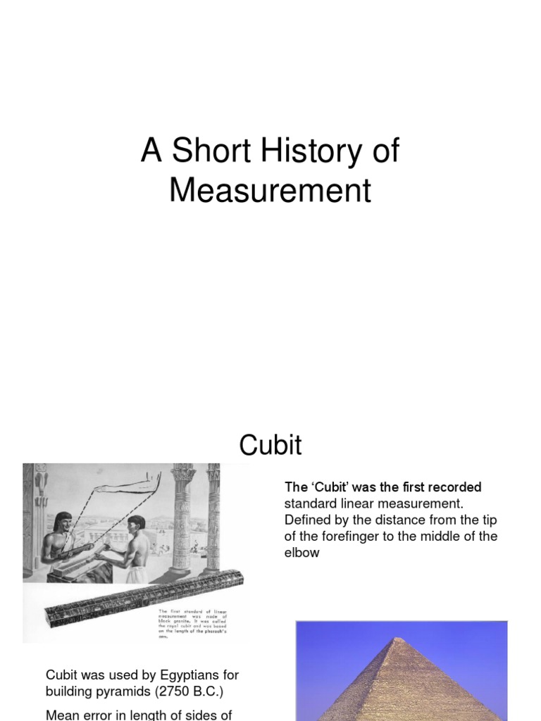 History of Measurements | PDF | International System Of Units | Foot (Unit)