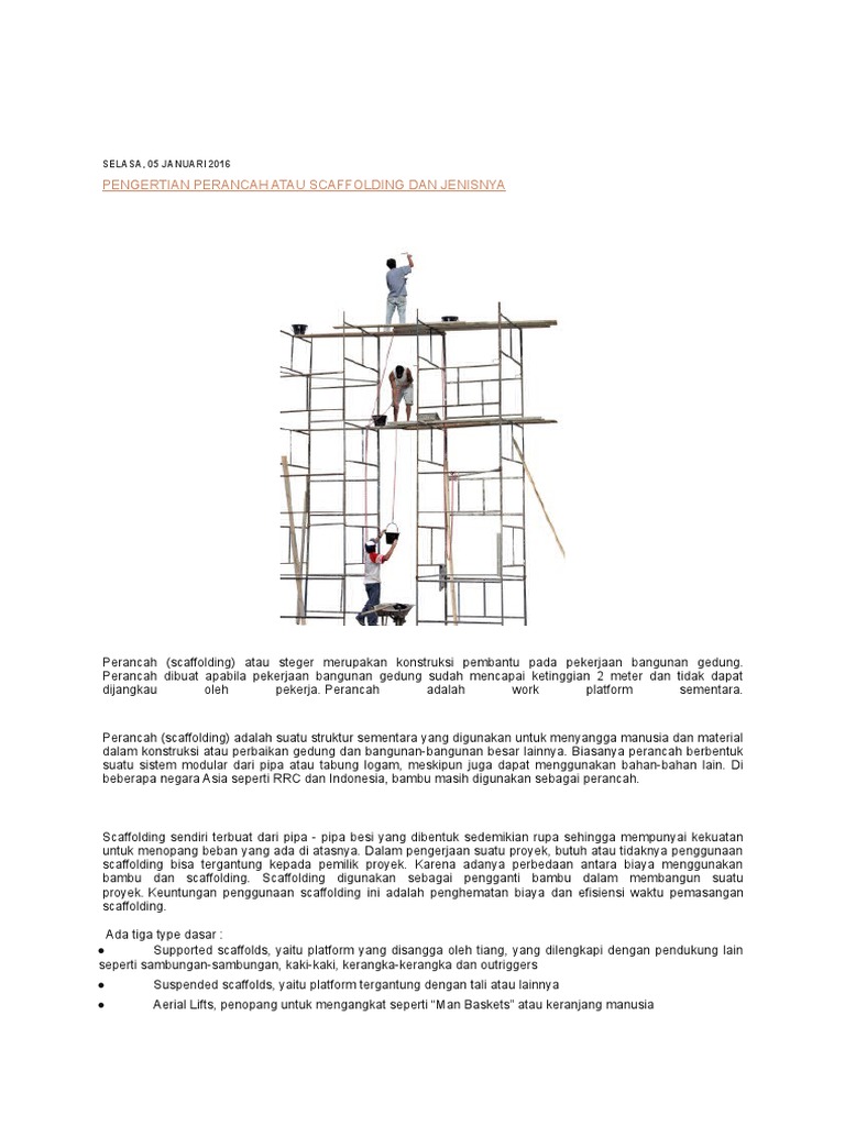 Jenis Perancah & Scafolding | PDF