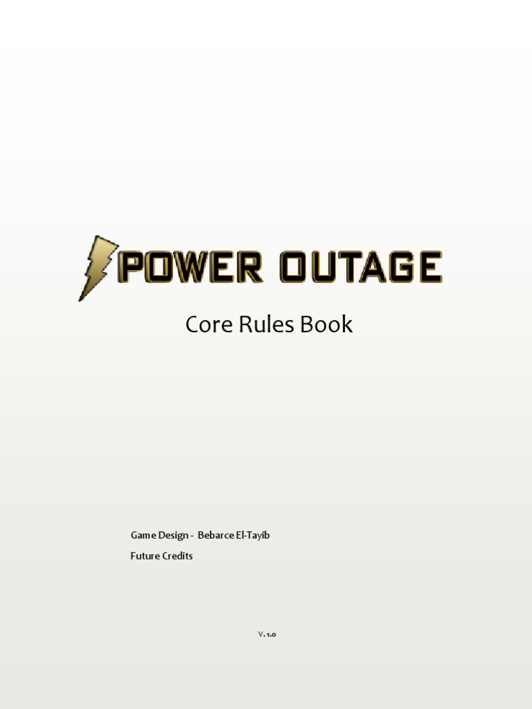 Power Outage Core Rules Book V1 | PDF | Role Playing Games | Role Playing