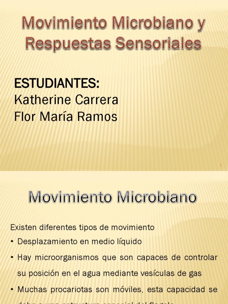 Movimiento Microbiano y Respuestas Sensoriales | PDF | Quimiotaxis ...