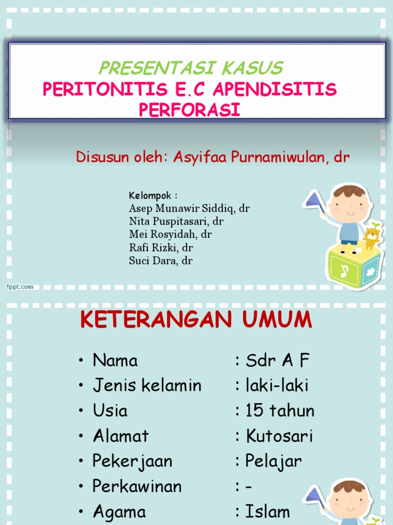 Preskas Peritonitis Ec Apendisitis Perforasi | PDF