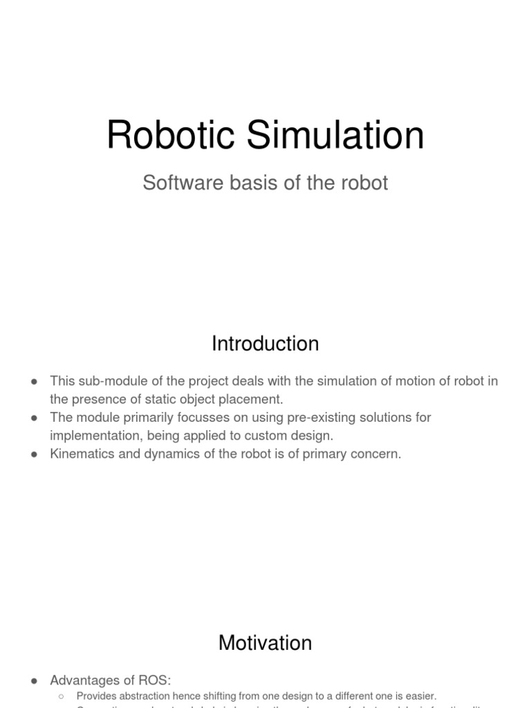 Robot Simulation | PDF | Robot | Robotics