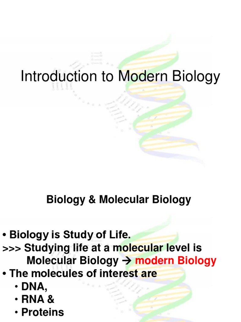 Understanding the Fundamental Units and Processes of Modern Biology ...