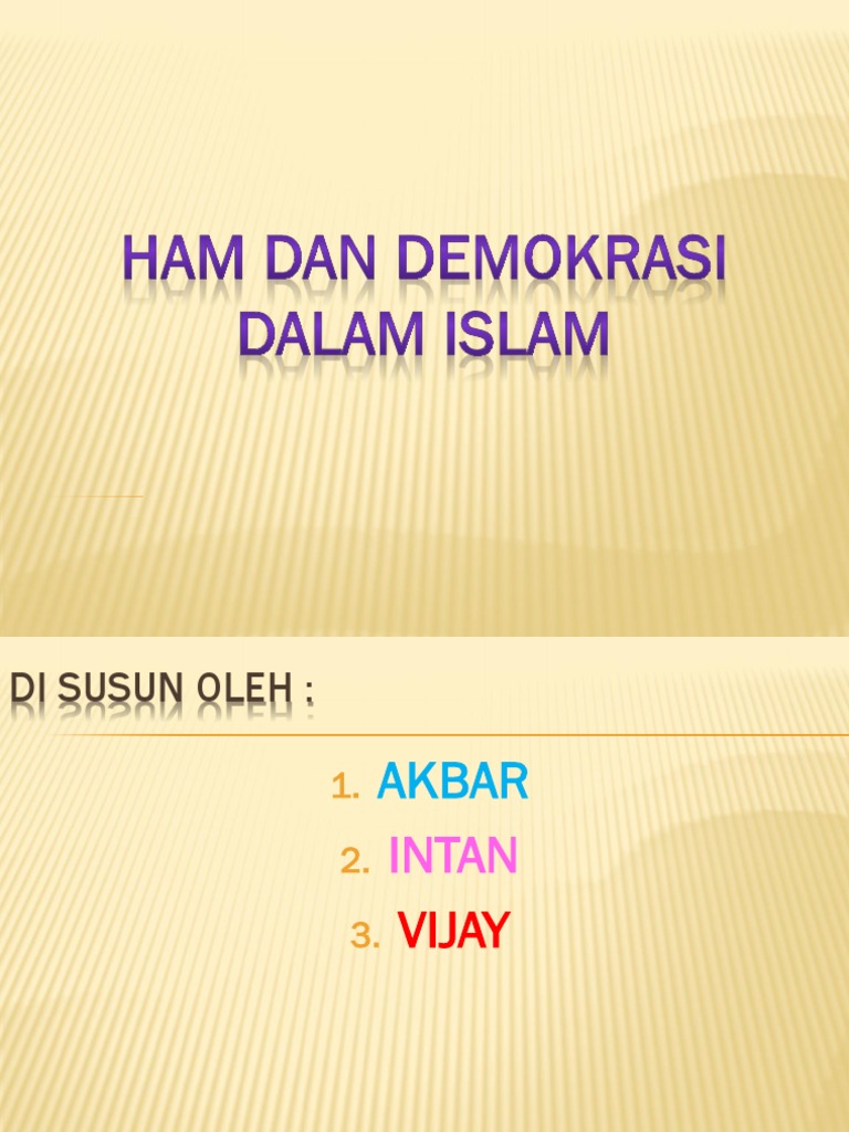 HAM dan Demokrasi dalam Islam | PDF
