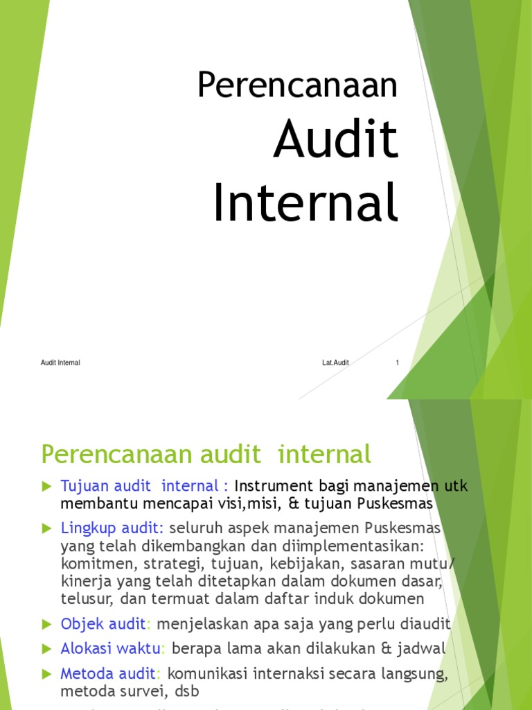 Contoh Rencana Audit Internal Puskesmas | PDF