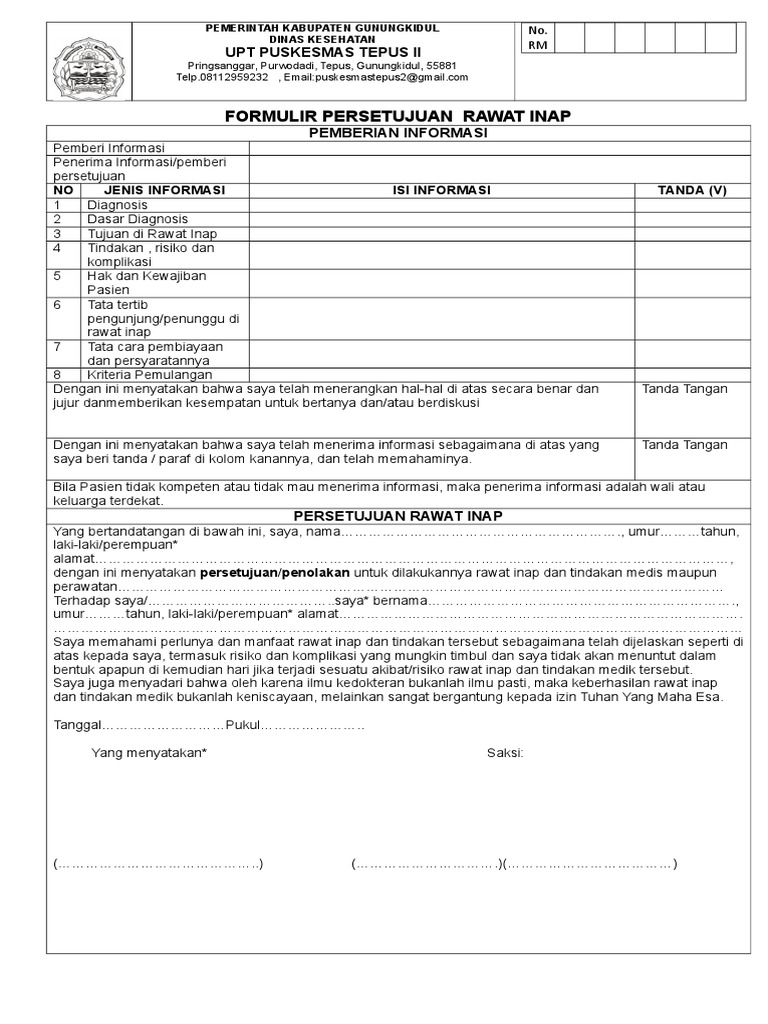 Rekam Medis Rawat Inap | PDF