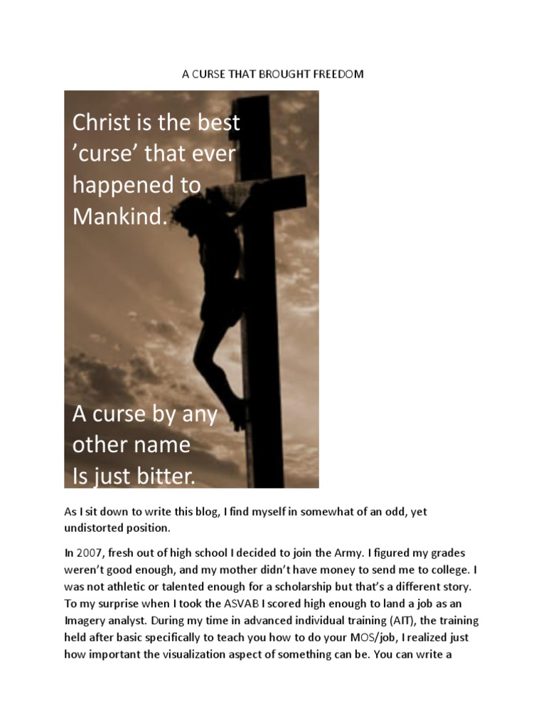 A Curse That Brought Freedom | PDF | Sin | God In Christianity