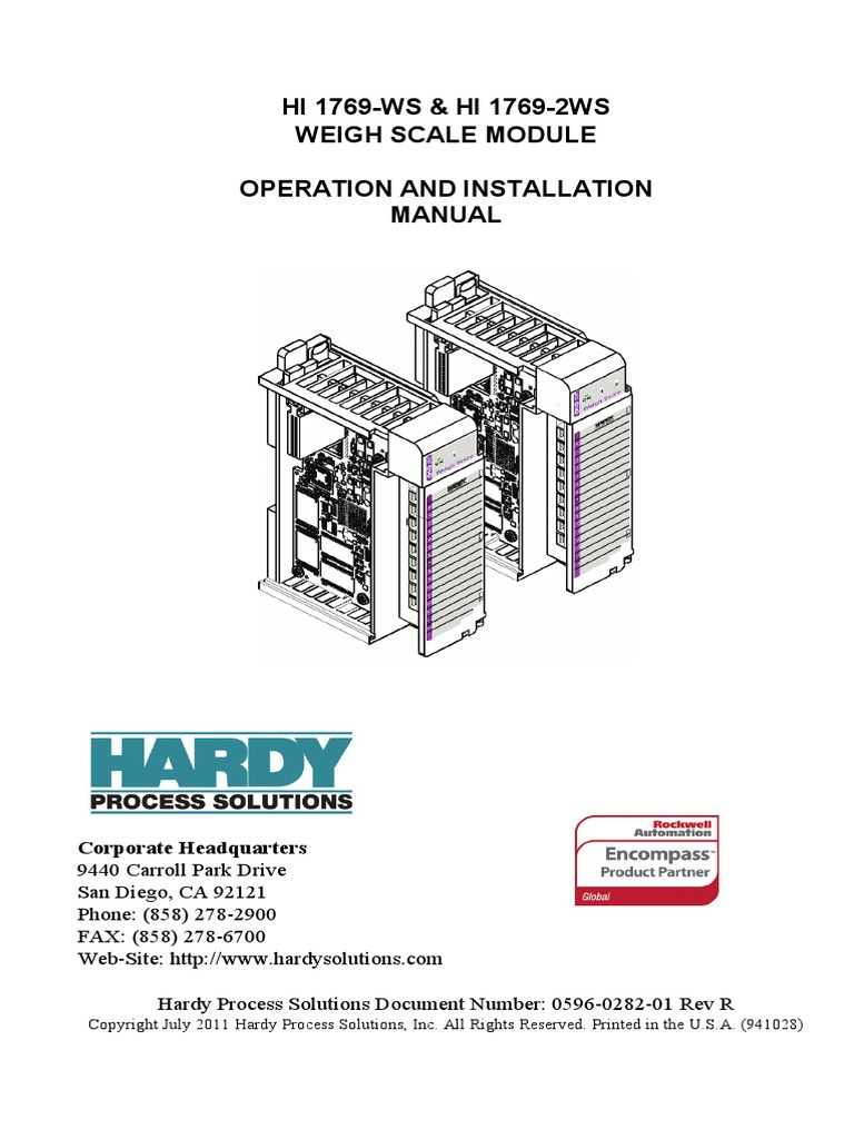 Modulo Pesaje Hardy 1769 2WS | PDF | Electrical Connector | Optical ...