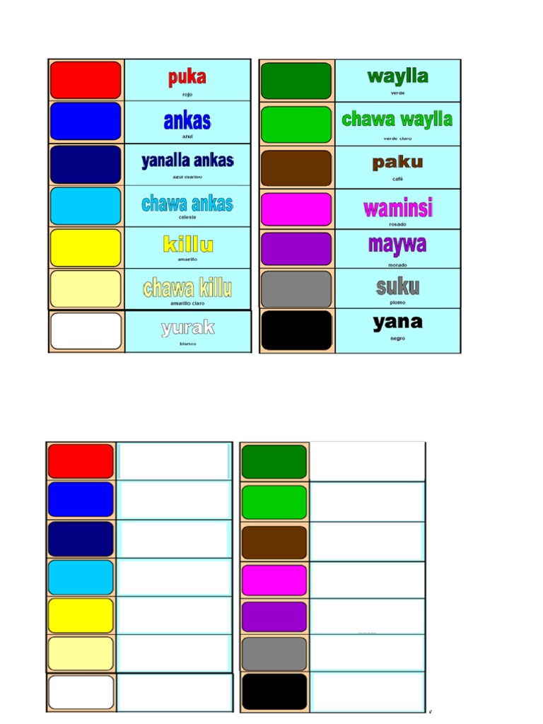 Colores Quechua | PDF