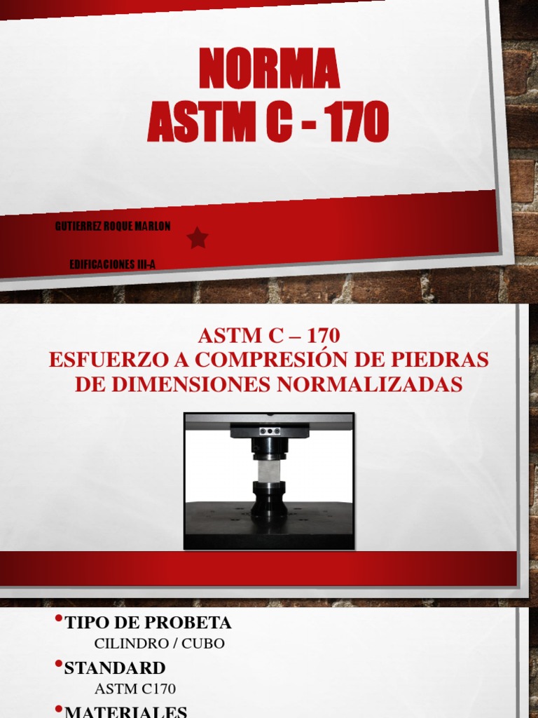 Astm C-170 Gutierrez | PDF