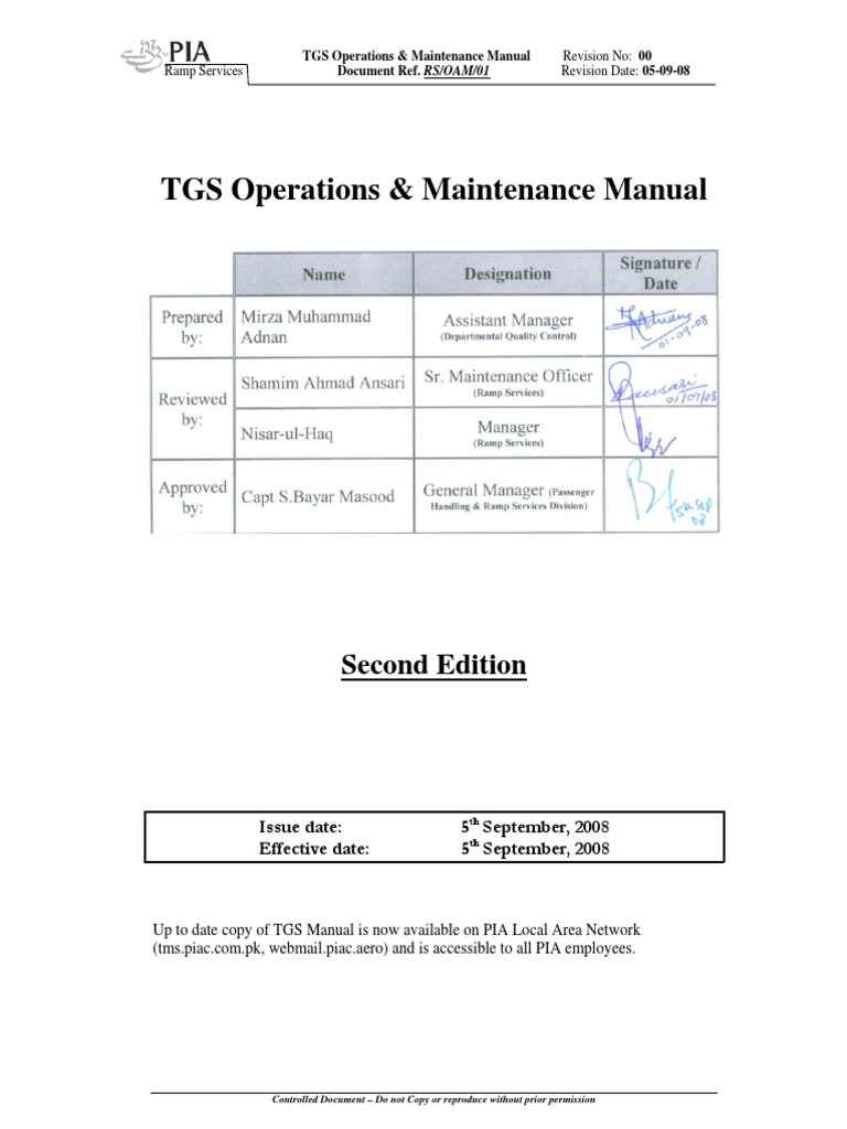 ASD TGS-Operational-Manual - 19022009 PDF | PDF | Airport | Transport